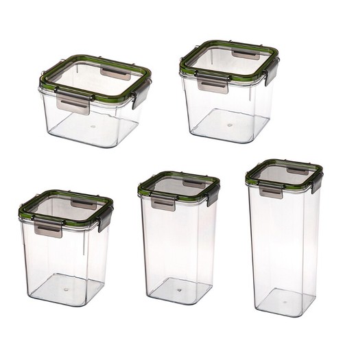 Airtight Food Storage Box Clear Sealed Plastic Container Kitchen Can ...
