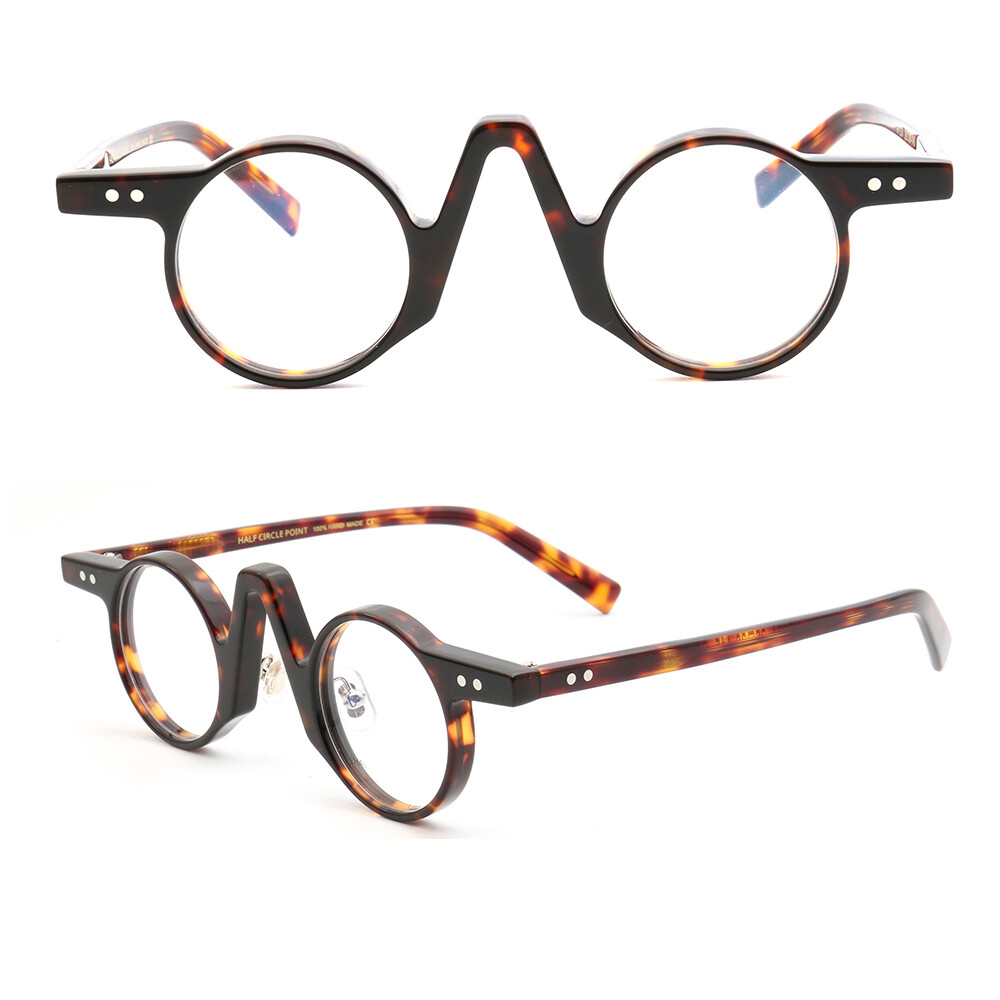 Men Round Tortoise Eyeglasses Frames Women Vintage Retro Nerd Glasses Acetate | eBay