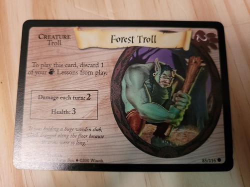 Harry Potter TCG #85 Forest Troll - Creature Card 2001 LP | eBay
