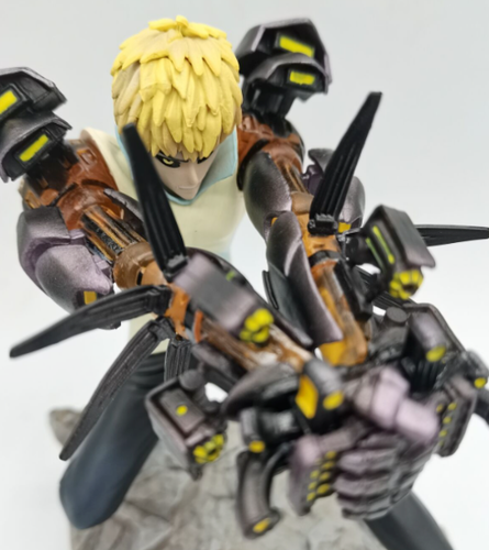 One Punch Man Genos Demon Cyborg Anime Decoration Statue Figure model ...