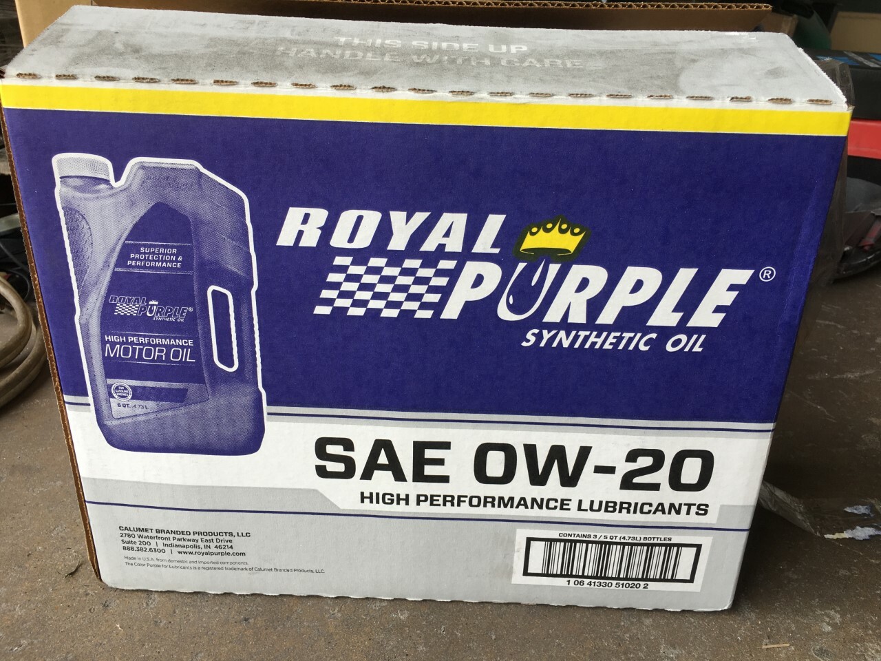 ROYAL PURPLE SAE 0W-20 ENGINE MOTOR OIL HIGH PERFORMANC FULL SYNTHEIC 5 ...
