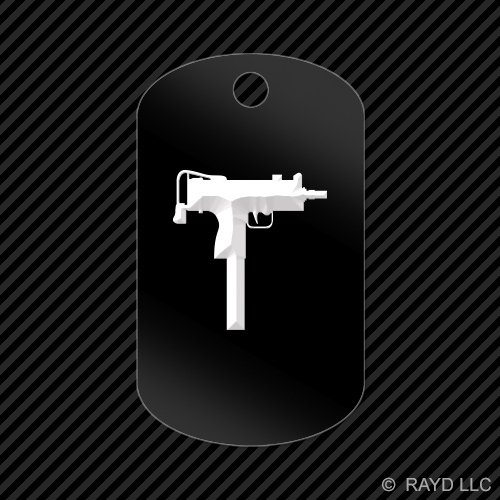 MAC10 Keychain GI dog tag engraved many colors mac-10 | eBay