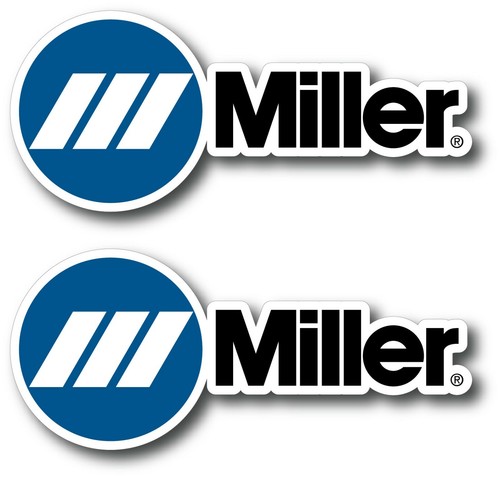 2X MILLER DECAL STICKER 3M US MADE TRUCK HELMET VEHICLE WELDER TOOLBOX ...