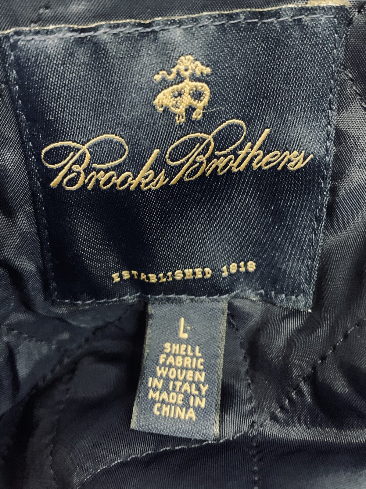 Brooks Brothers Black Windbreaker Zip up/Button up Jacket Size Large | eBay