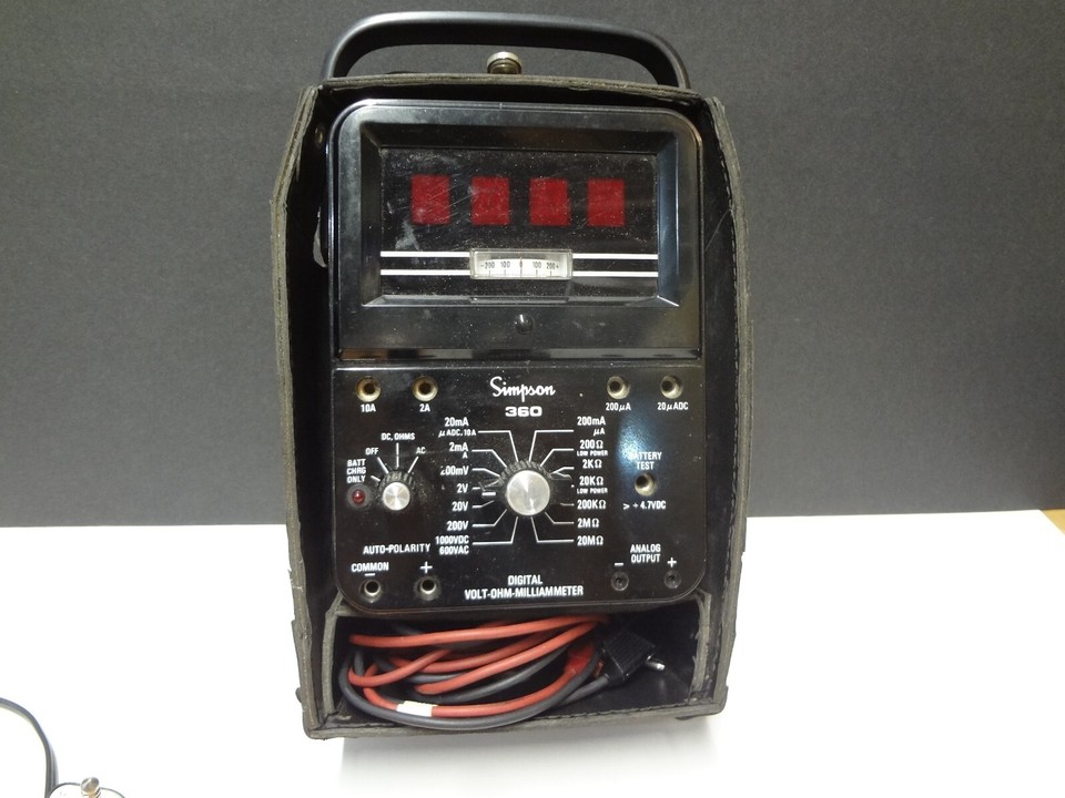 RARE Vintage 1970s Simpson 360-2 Milliammeter Volt Ohm Meter | eBay