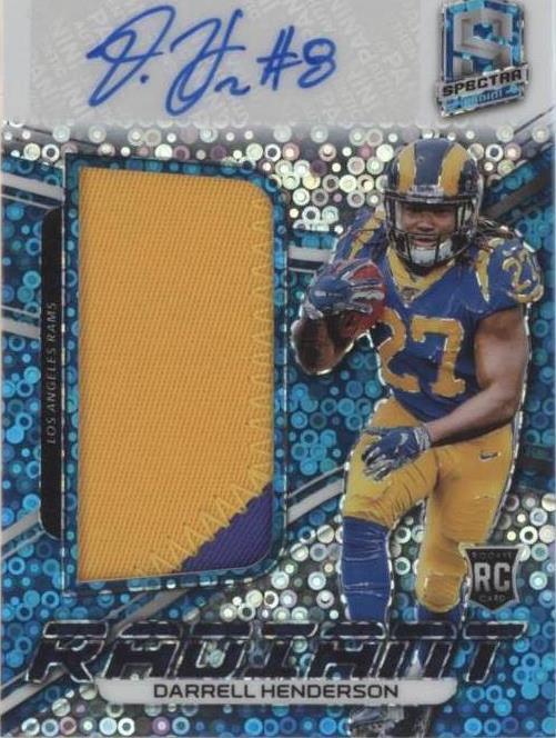 2019 Panini Spectra - Radiant Rookie Patch Signatures Darrell Henderson ...