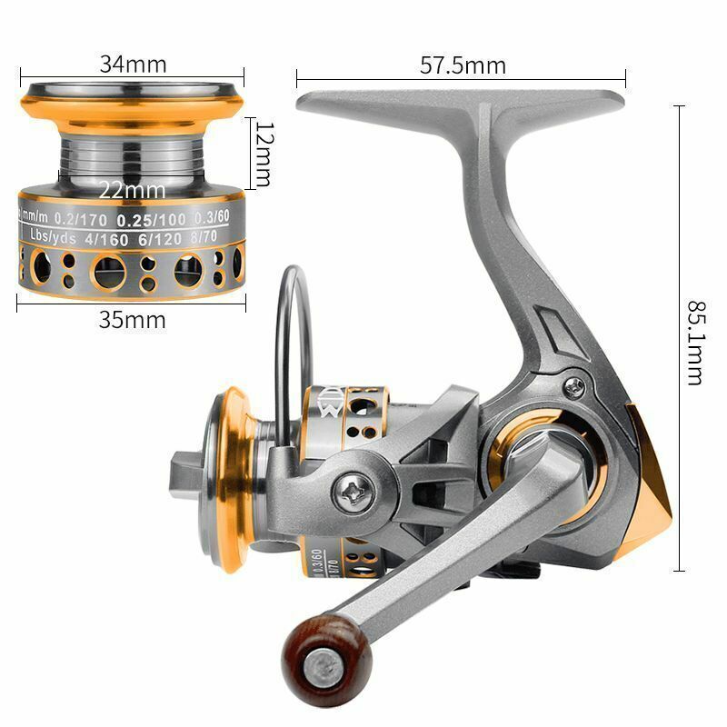 12+1BB Mini Fishing Reel Aluminum Spool Metal Small Spinning Reel ...