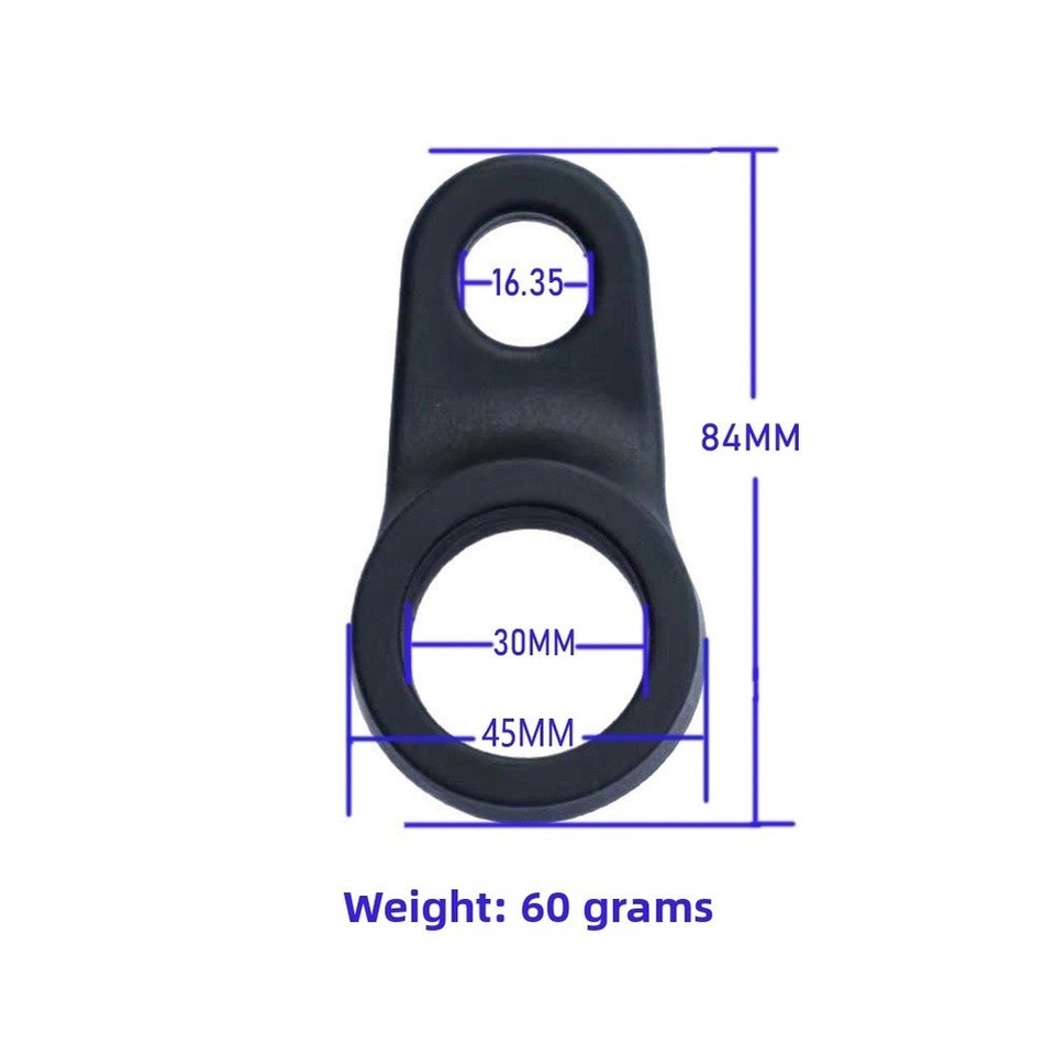 Black Nylon Tricep Rope with Hanging Ears for Cable Machine Push Down ...