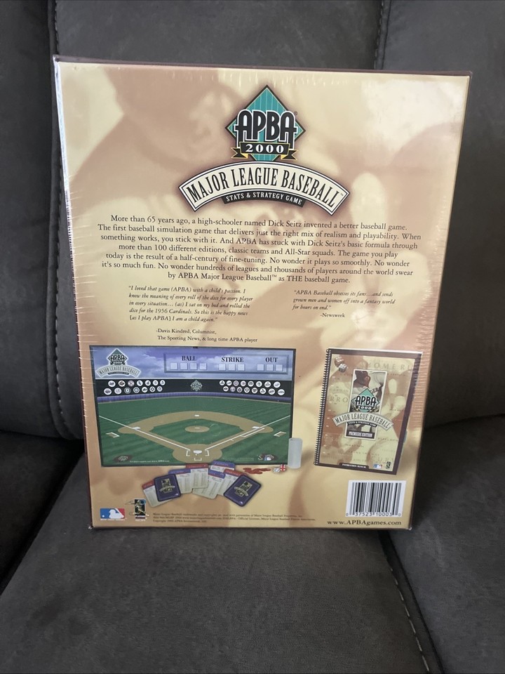 APBA 2000 Major League Baseball Stats & Strategy Game Premiere Edition ...