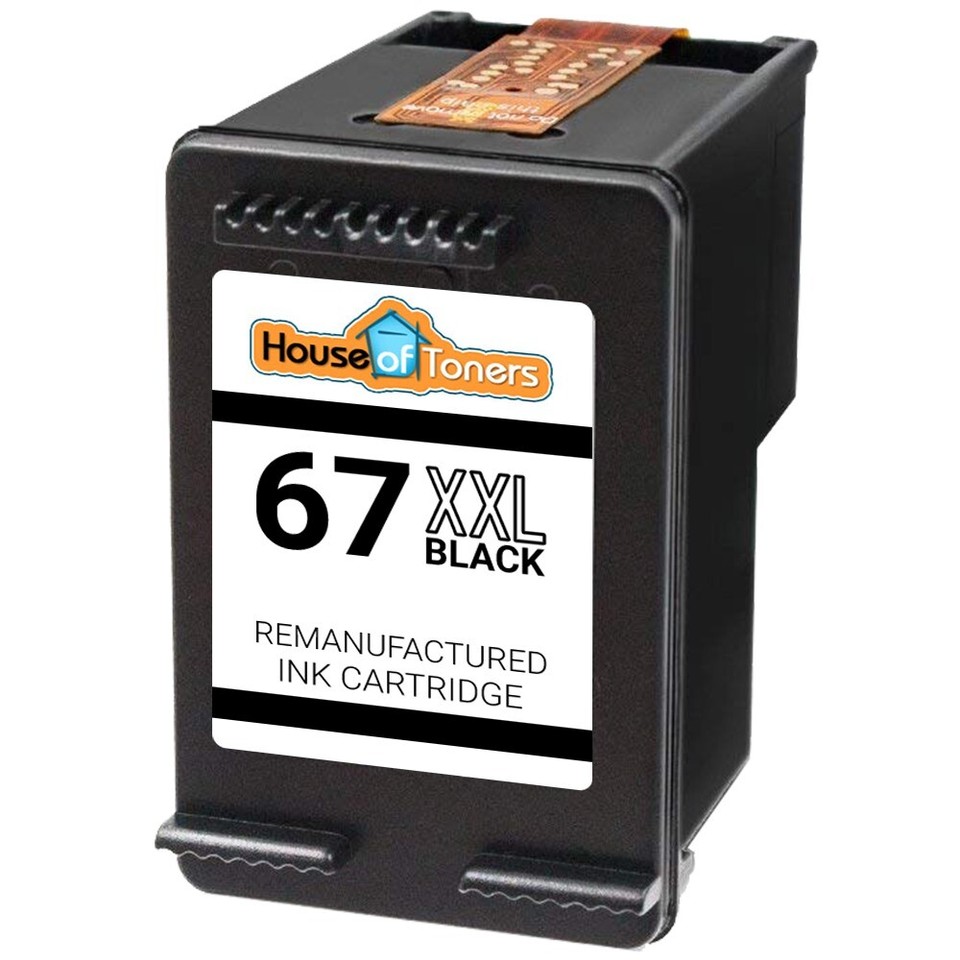 Fits HP 67 HP 67XL HP 67XXL Black Color Ink for Deskjet Plus 4140 4152 ...