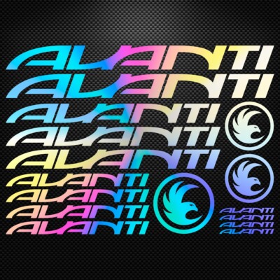 AVANTI - KIT Holographic Vinyl Decal Stickers Sheet Bike Frame Cycling ...