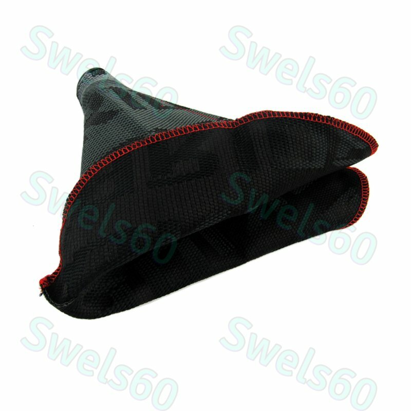 MT/AT Shift knob Shifter Boot Cover Red Stitches JDM Bride Racing Hyper ...