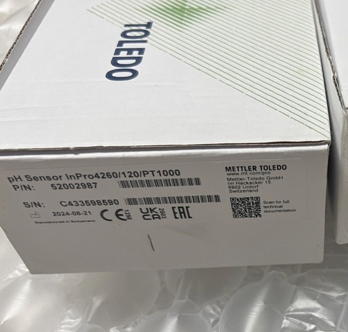 Mettler Toledo InPro4260/PT1000/120 pH electrode 52002987 | eBay