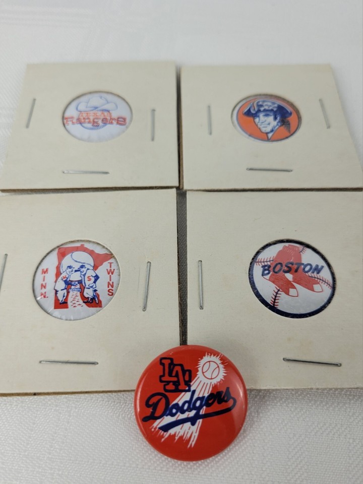 VTG 70's MLB Baseball Creative House Button Pinback Lot (5) LA Dodgers ...