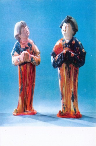 Cultural Chinese Relic Glazed Female Figurines Tang Dynasty 6x4 ...