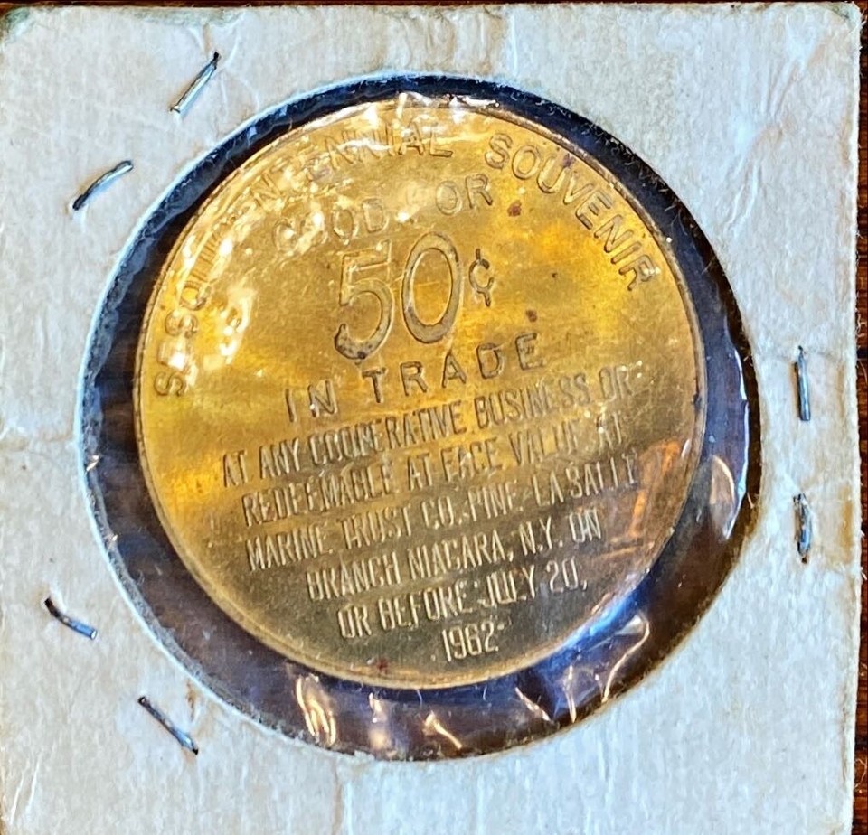 1812-1962 Token Medallion Town of Niagara, NY - Good for 50 cent in ...
