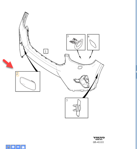 Genuine Volvo XC40 Front Bumper Tow Hook Cover Cap Painted 2023-2024 ...
