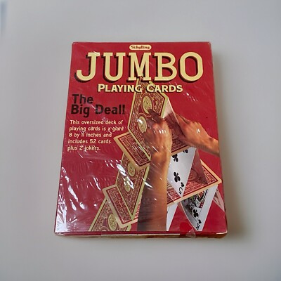 Jumbo Playing Cards by Schylling 8x11 Inches 52 Cards + 2 Jokers ...