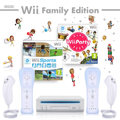 Nintendo Wii "Family Edition" Konsole weiß + Remote - Wii Sports Wii ...
