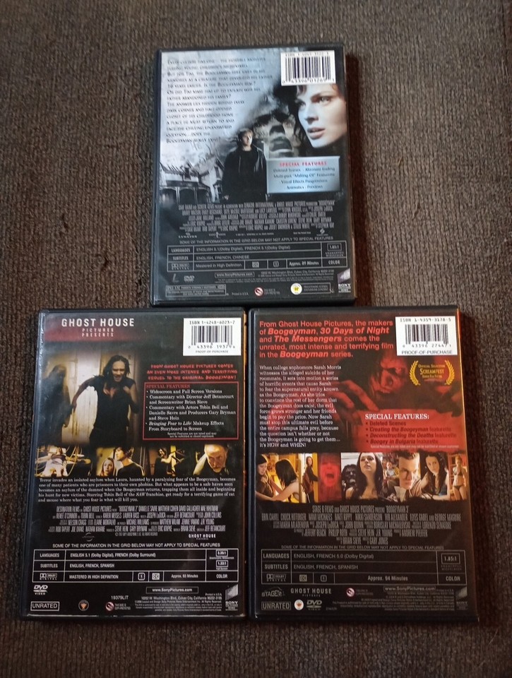 - BOOGEYMAN 1 2 3 Trilogy DVD | eBay