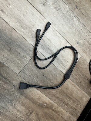 Heavy Duty C20 Male to 2X C13 Female Y Splitter Cable Power 14AWG for ...