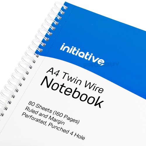 Initiative Lined A4 Pads Notebooks Twin Wire 160 Page Writing Paper ...