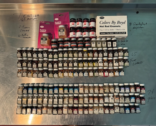 Lot 160 Vintage Testors Flat & Gloss Enamel Paint 1/4Oz & Boyd / Model ...