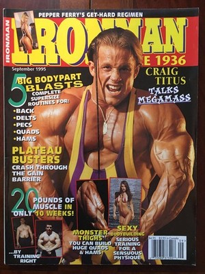 IronMan Magazine September 1995 Craig Titus Cover Bodybuilding Muscle ...