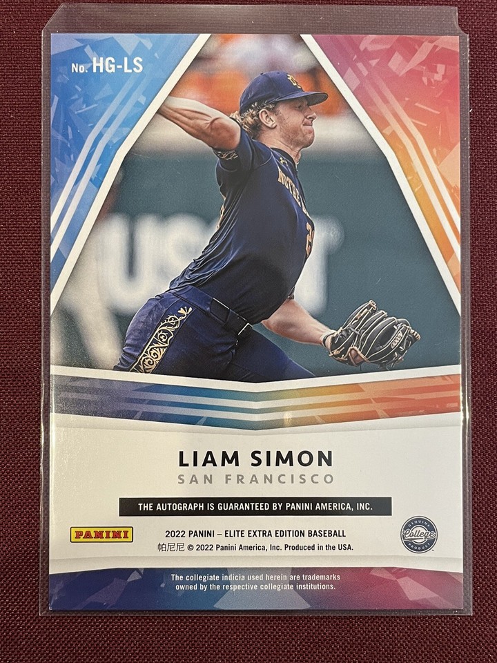 Liam Simon 2022 Panini Elite Extra Edition - Hidden Gems Auto | eBay