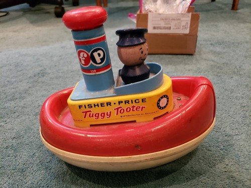 Vintage Fisher Price Tuggy Tooter Tug Boat Pull Toy 1967 | eBay