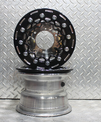 HONDA ATC70 ATC 70 WHEELS BEADLOCKS REAR 8x6 SET WHEEL POLISHED BLACK ...