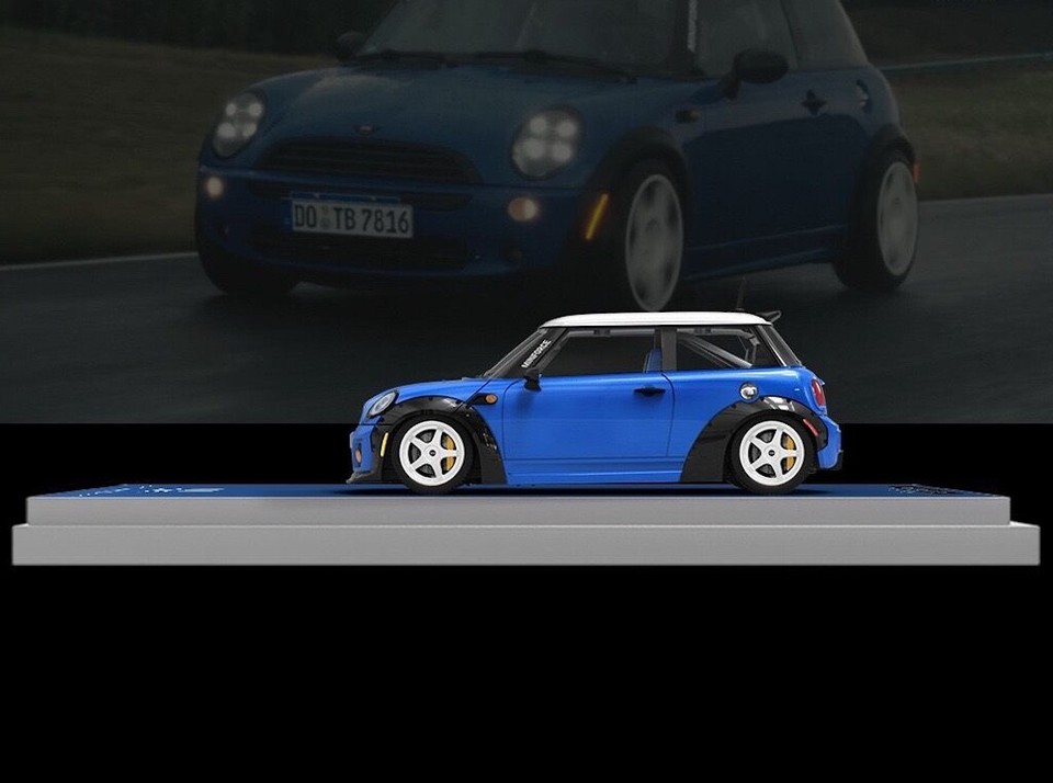 EY TM 1:64 Blue Green Mini Cooper Sports Model Diecast Display Car | eBay