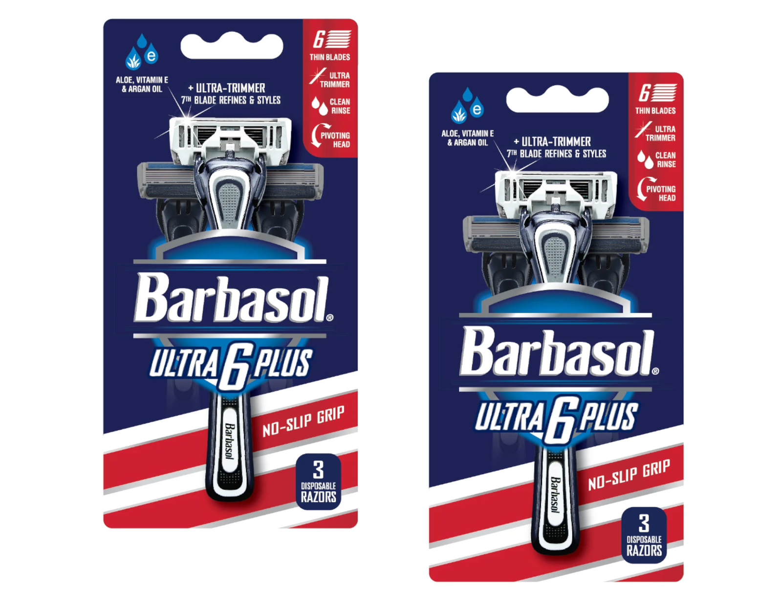 Barbasol Ultra 6 Plus Disposable Razors (3 Count) - Pack of 2 | eBay