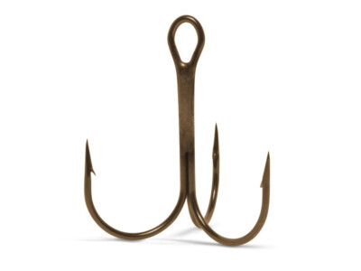 NEW Hook VMC 9645BZ Round Fine-Wire Treble 10pcs barbed hooks | eBay