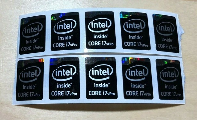 Intel Core i7 vPro Black Laptop PC Sticker Decal 16x21mm USA SELLER | eBay