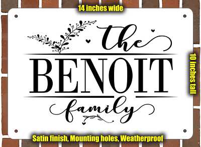 Benoit Family Decorative Metal Door or Wall Plaque (Style 2) | eBay