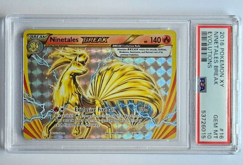 Ninetales Break Graded PSA 10 Gem Mint! XY Evolutions Card #16 Pokemon ...