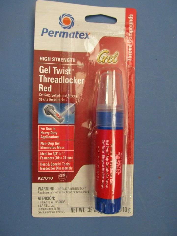 Permatex High Strength Threadlocker Thread Lock Red Gel .35 oz #27010 ...