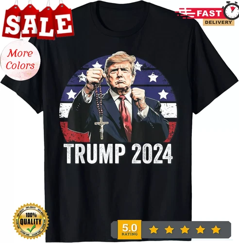 GOOD Catholics For Trump 2024 Rosary Election T-Shirt | eBay