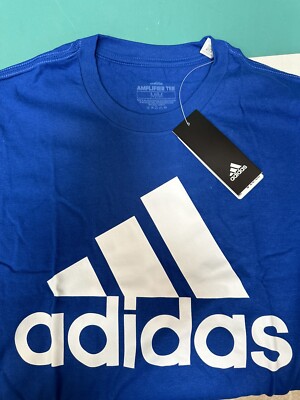 Adidas T Shirt Mens Size Medium Collegiate Royal Blue Multi Sport 100 ...