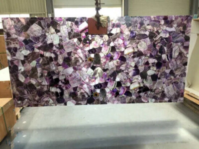 Natural Amethyst Agate Counter Table Top, Vanity Counter Slab, Home ...