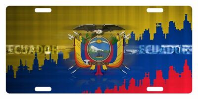 ECUADOR FLAG Custom License Plate South America Emblem City Version | eBay