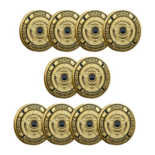 10pc Police Challenge Coin Deputy Sheriff Creed Law Enforcement ...