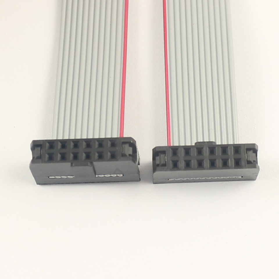 2Pcs 2mm Pitch 2x6 Pin 12 Wire 28 AWG Female IDC Flat Ribbon Cable ...