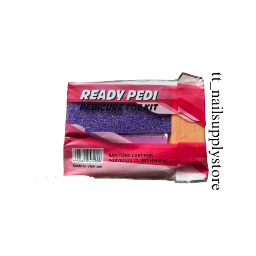 Ready Pedi | Nail File Buffer Pedicure | Red Pumice Disposable Kit 4 ...