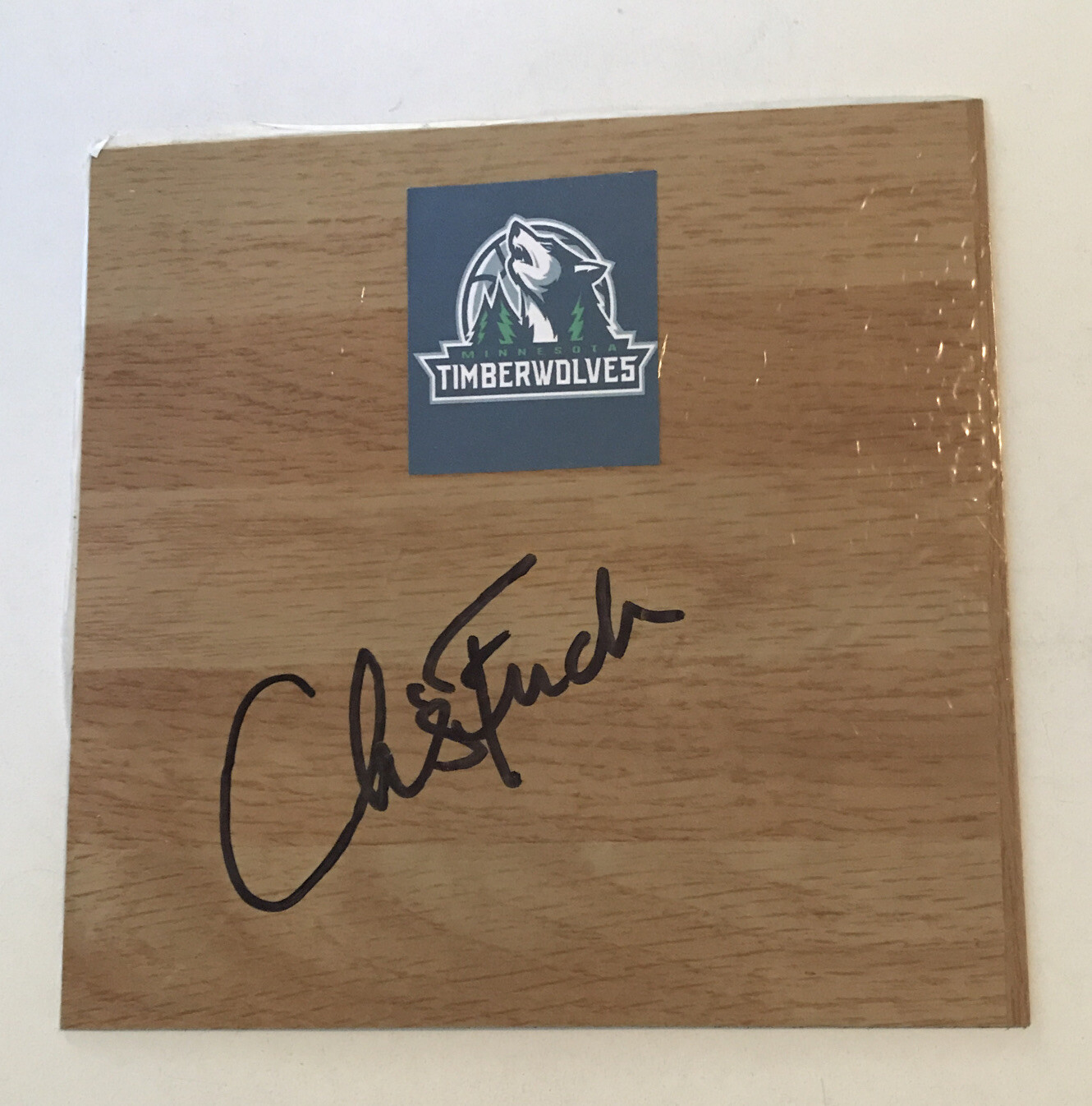CHRIS FINCH Minnesota TIMBERWOLVES Basketball Signed Vinyl Floor Tile 6 ...