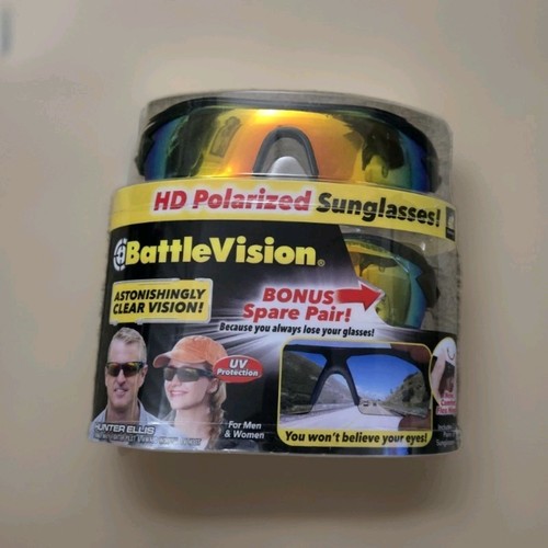 As Seen On TV BattleVision HD Polarized Sunglasses 2 Pairs, Eliminate ...