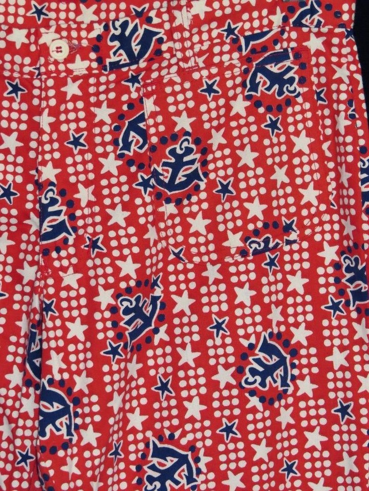RARE DEADSTOCK VINTAGE 1960'S RED,WHITE & BLUE ANCHOR & STAR BB PANTS ...