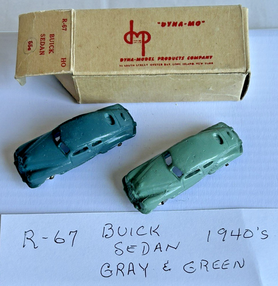 Dyna-Model HO Scale Lot of 2 1940's No. R-67 Buick Sedans W/OB NOS Mint ...