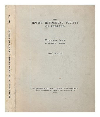 Société Historique Juive D'Angleterre | eBay